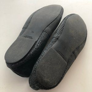 London Sole | Shoes | London Sole Black Leather Snake Ballet Flats 39 ...